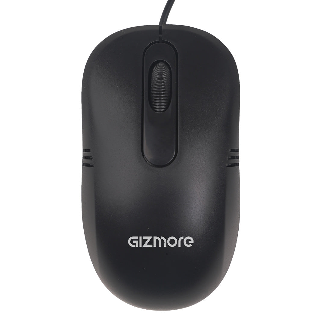 Gizmore GIZ-MS001 USB Wired Optical Mouse 1200Dpi, Scrolling Wheel, Pl